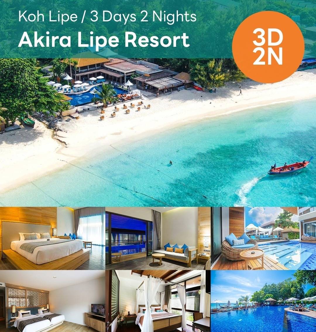 แพ็กเกจท่องเที่ยว :: แพ็กเกจ เกาะหลีเป๊ะ Akira Lipe Resort 3 วัน 2 คืน