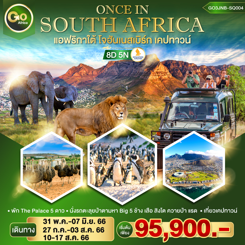 ONCE IN SOUTH AFRICA แอฟริกาใต้ โจฮันเนสเบิร์ก เคปทาวน์ 8 วัน 5 คืน โดย ...